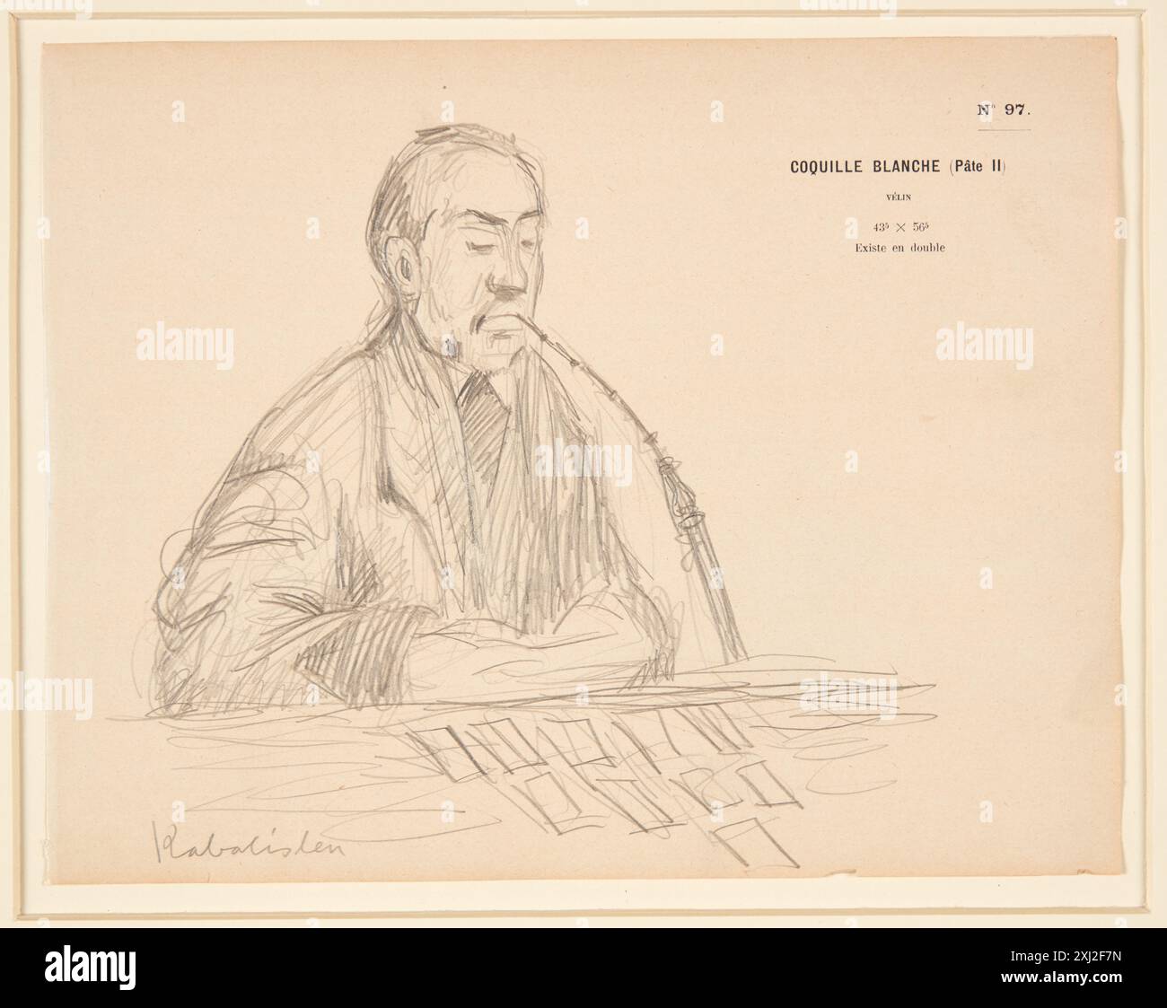 The cabalist. The artist's father with long pipe Giersing, Harald 1881 ...