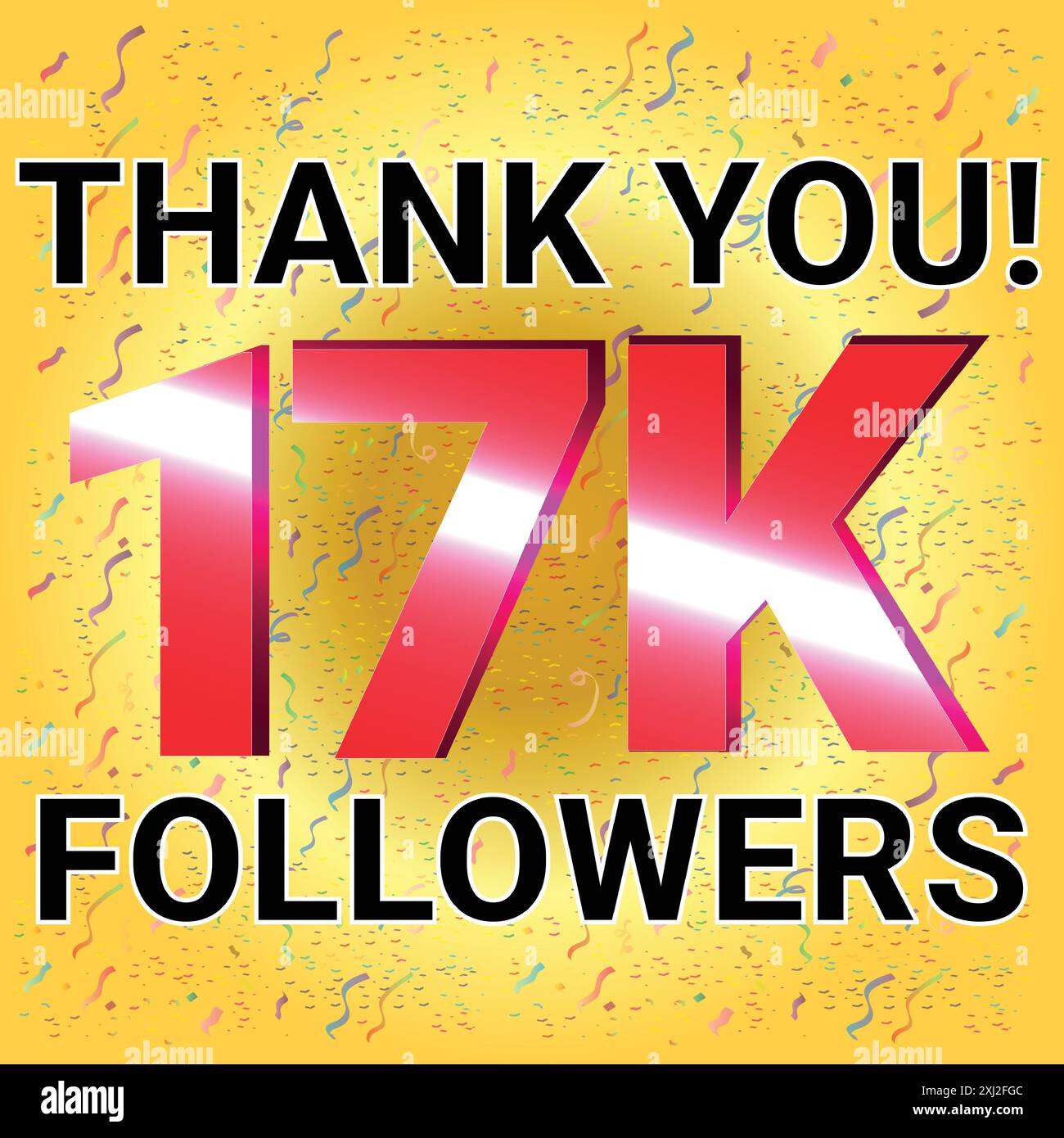 17K Followers Thank You for social media networks, the anniversary ...