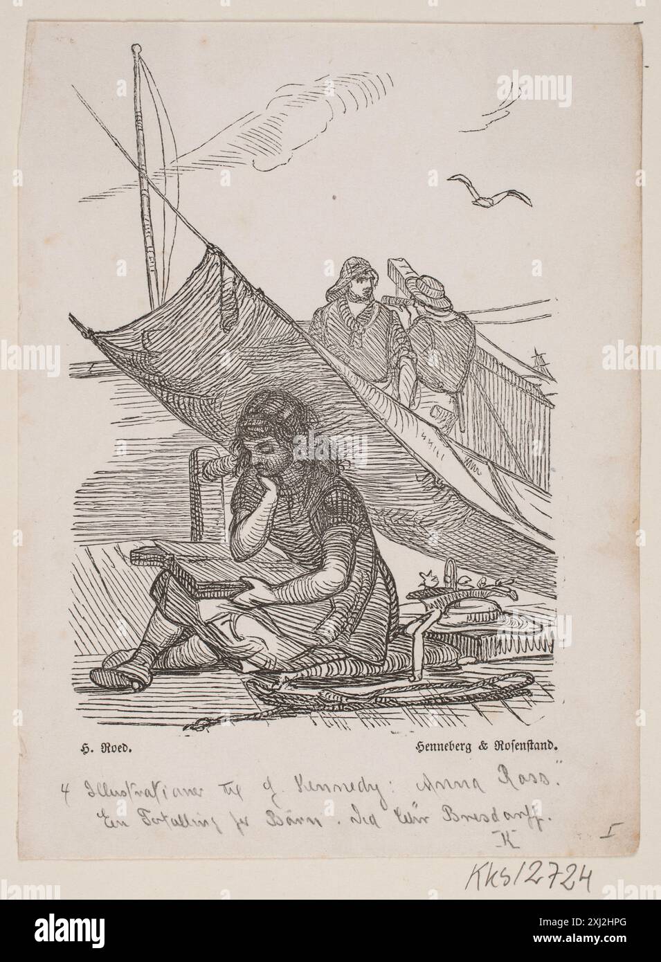 Illustration til Kennedy, Anna Ross Rosenstand, Johan Frederik 1820 - 1887, Henneberg, H. C ...