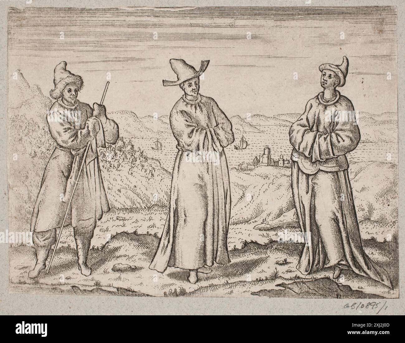 A 1611 engraving by Johann Sibmacher depicting Chinese merchants ...