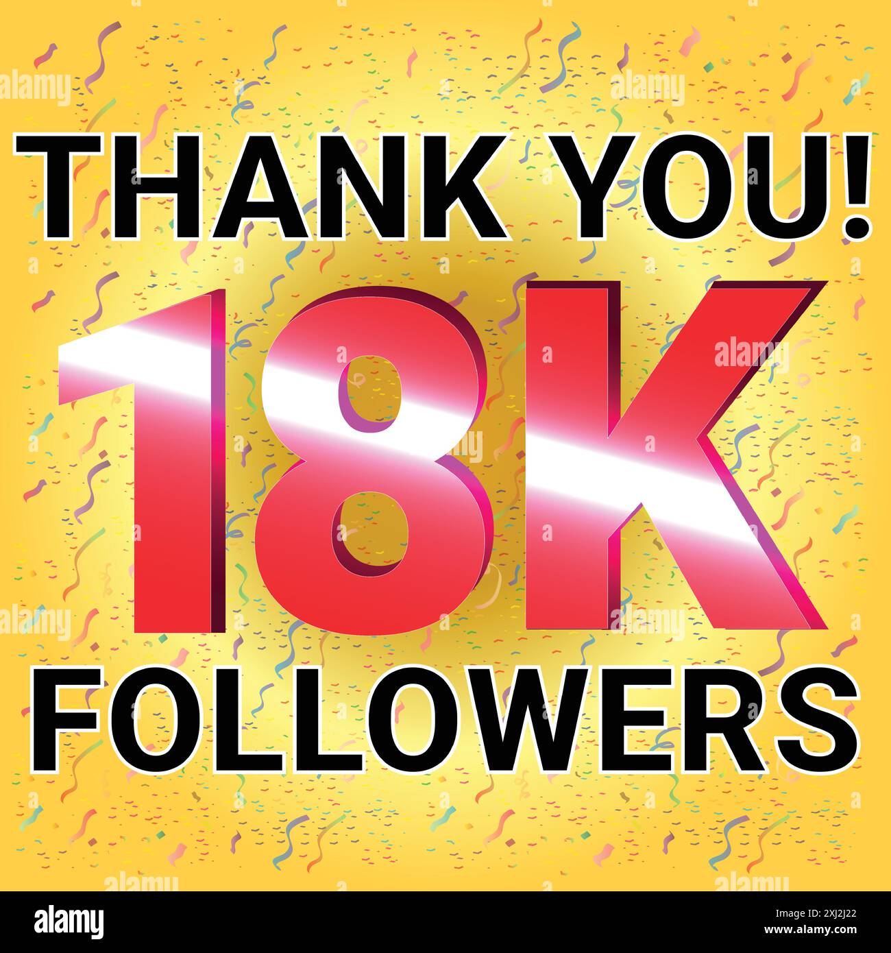 18K Followers Thank You for social media networks, the anniversary ...