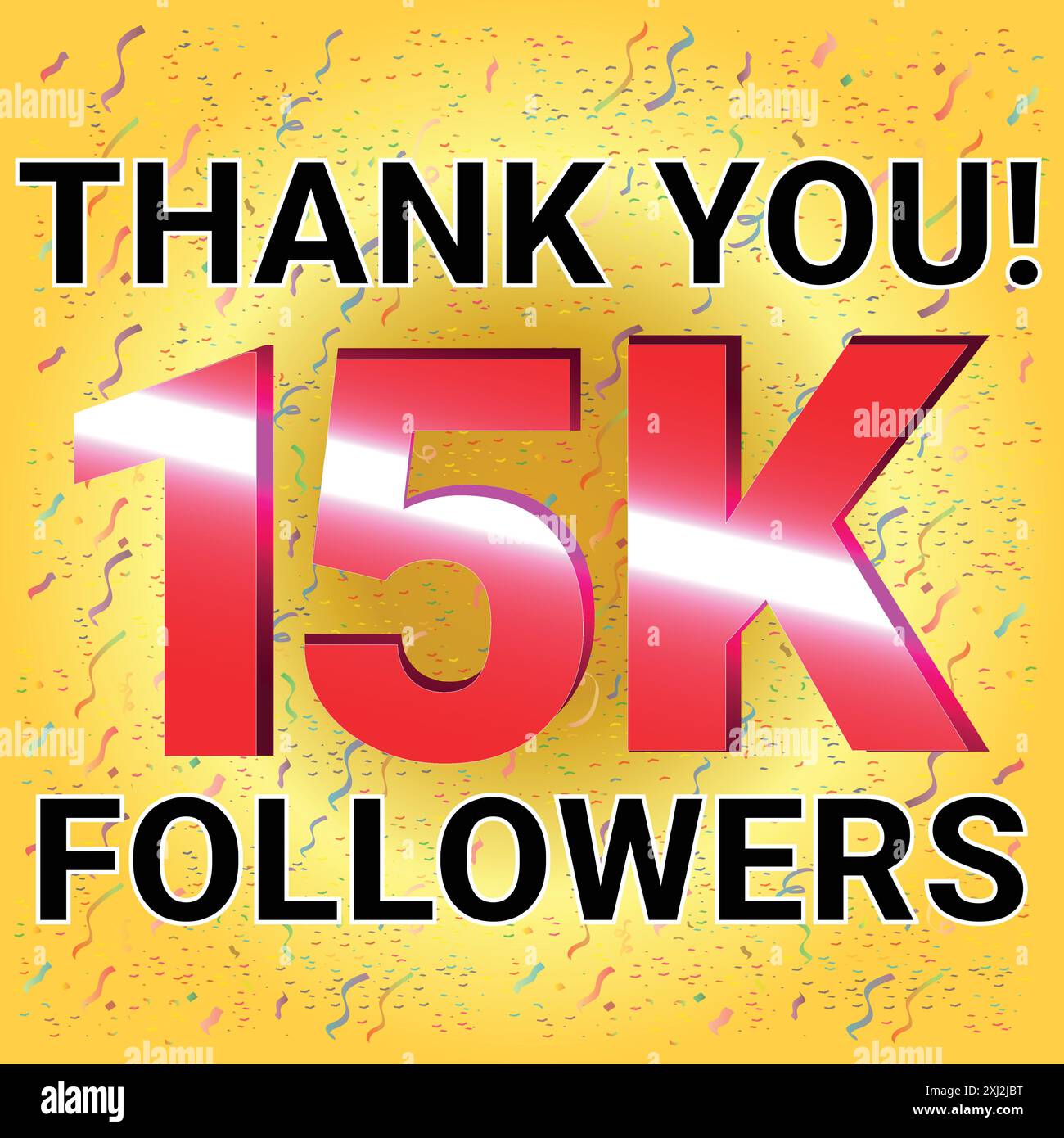 15K Followers Thank You for social media networks, the anniversary vector illustration with very ...