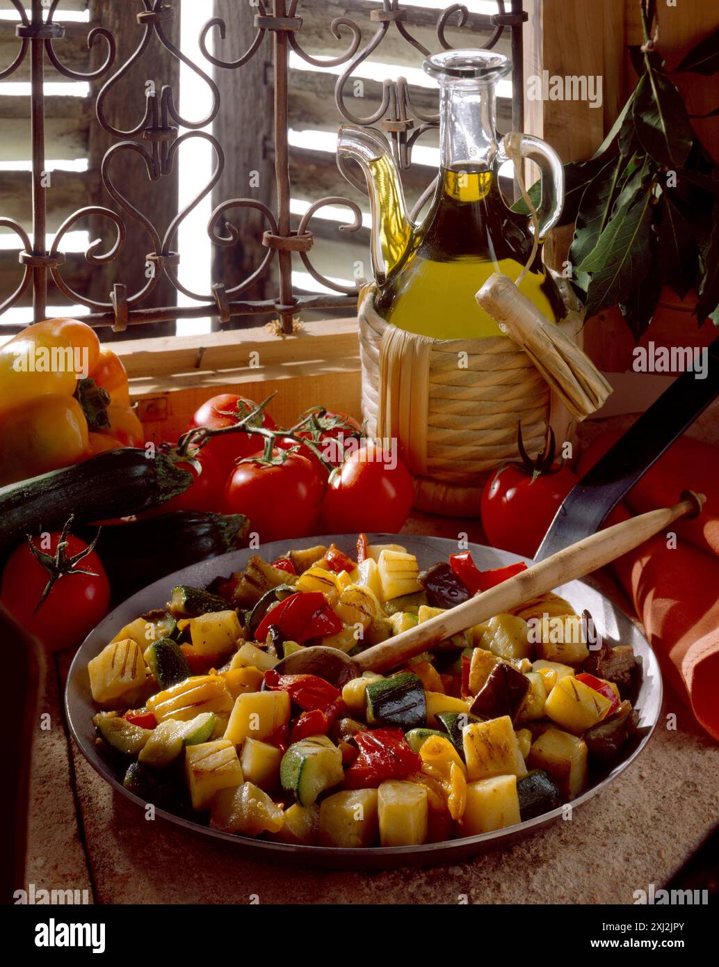 Italian pan-fried vegetables Stock Photo - Alamy
