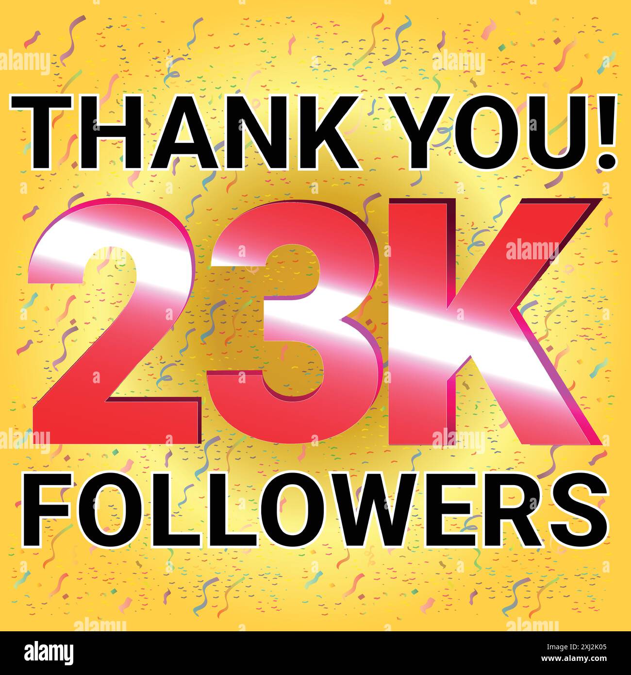 23K Followers Thank You for social media networks, the anniversary ...