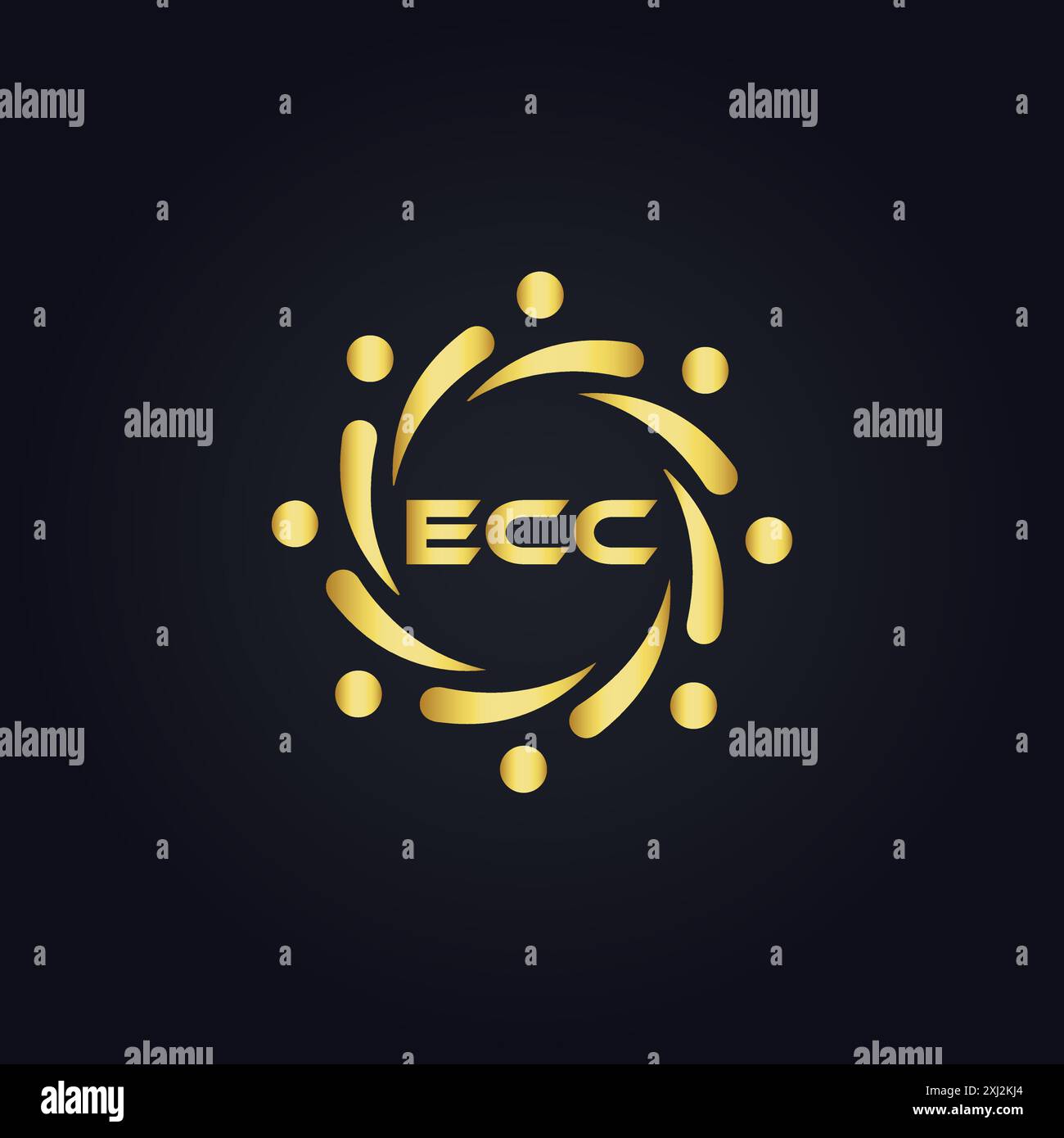ECC logo. E C C design. White ECC letter. ECC, E C C letter logo design ...