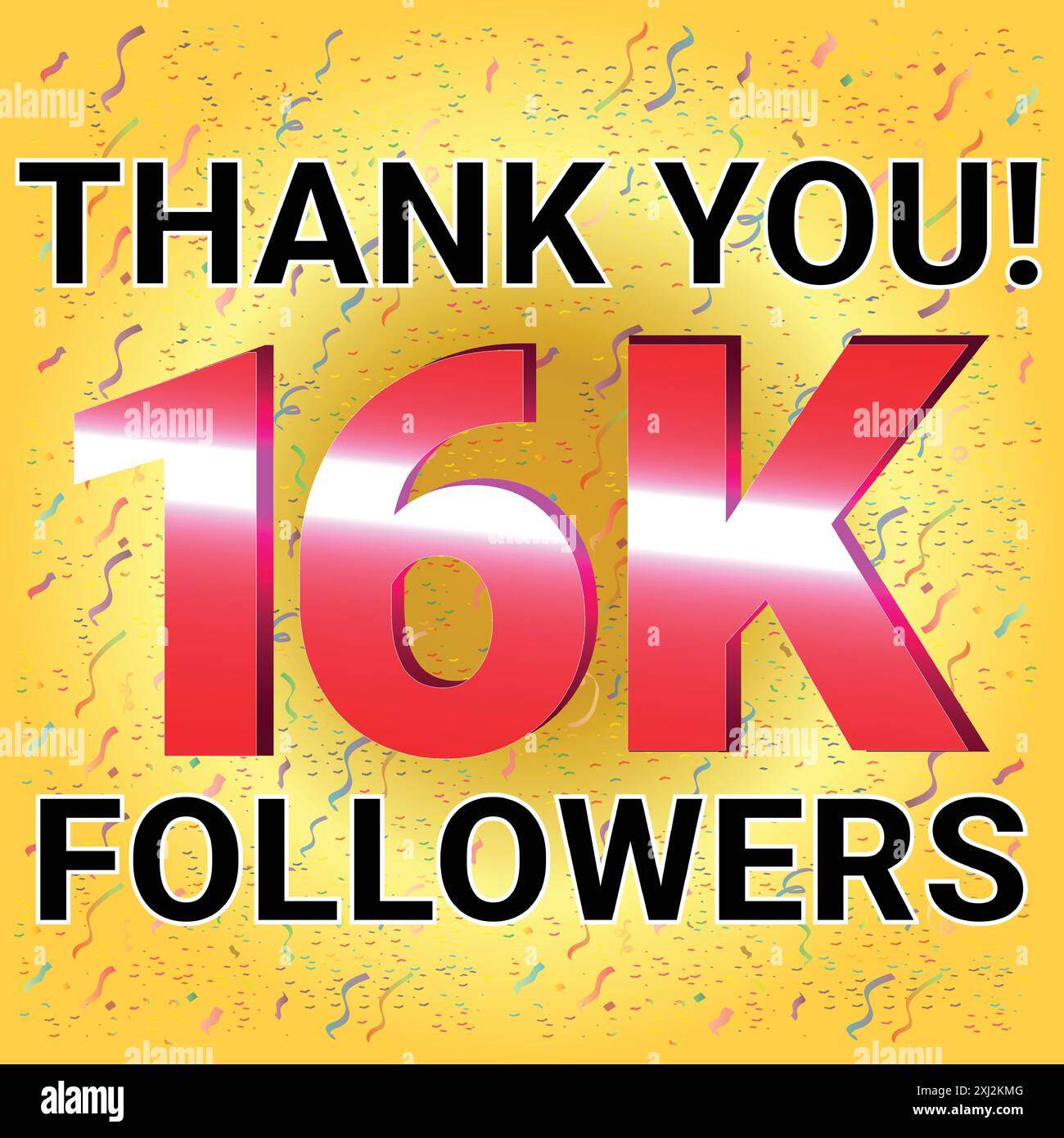 16K Followers Thank You for social media networks, the anniversary ...