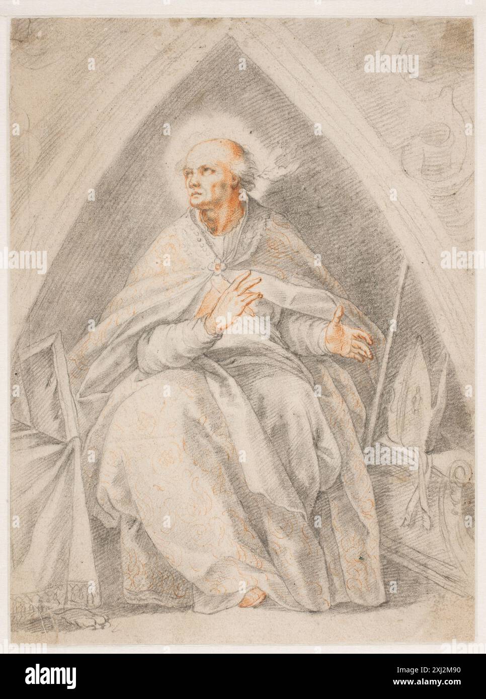 St Gregory seated Arpino, Cavaliere d' 1568 - 1640 Drawing Roman ...