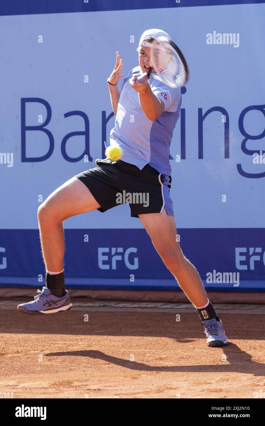 Gstaad Switzerland, 07 16 2024: Dominic Stricker (SUI) in action during ...