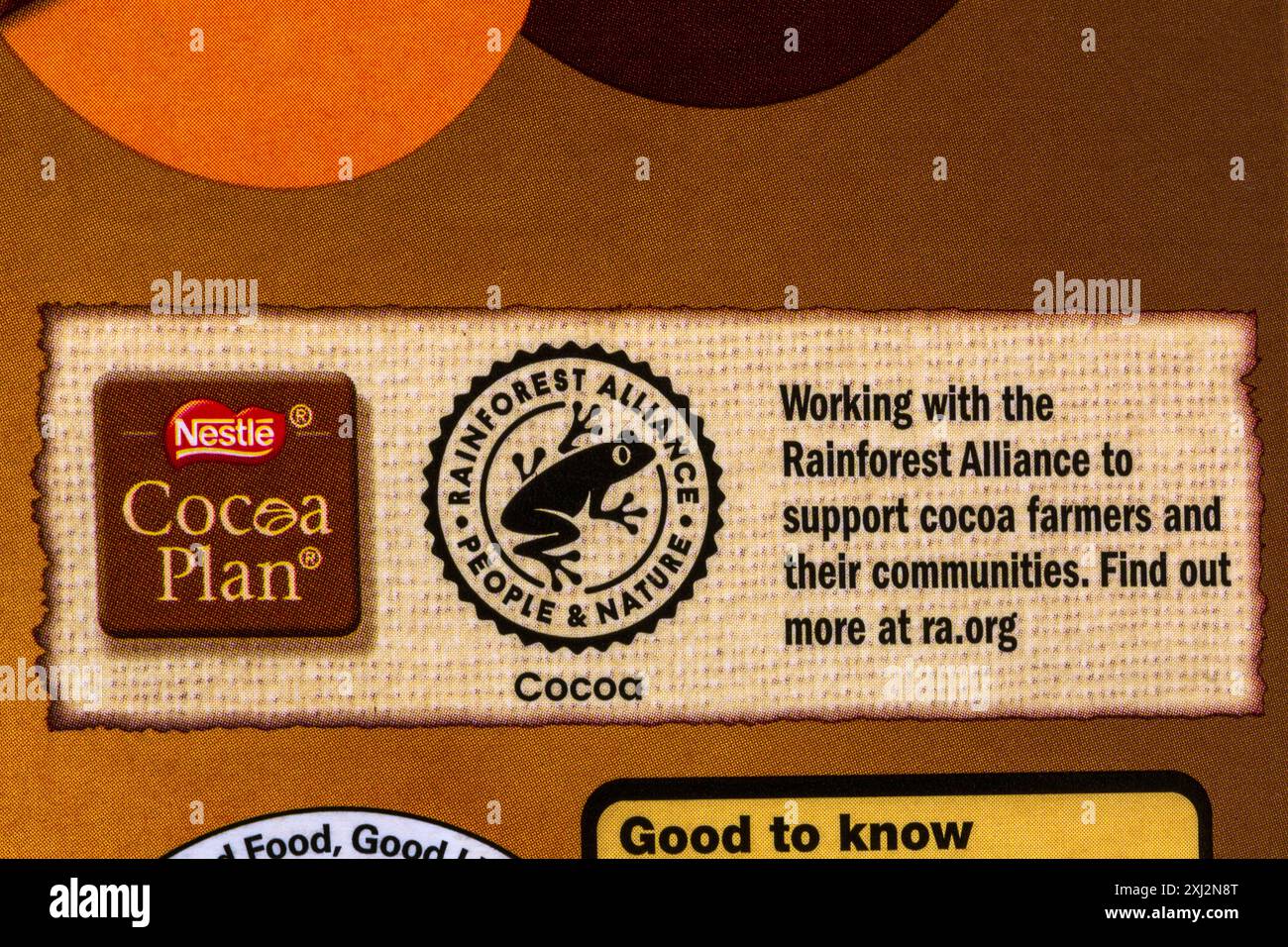 Nestle Cocoa Plan Rainforest Alliance people & nature symbol logo ...