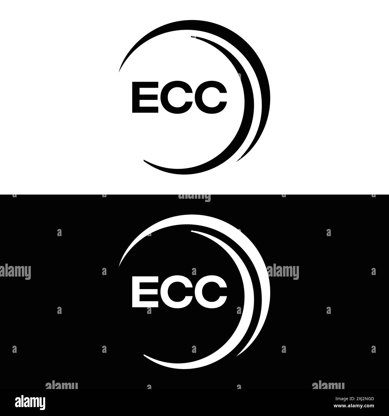ECC logo. E C C design. White ECC letter. ECC, E C C letter logo design ...