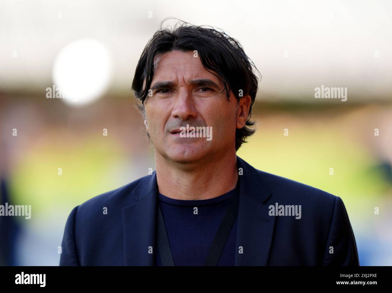 Serbia women's manager Dragisa Zecevic arrives before the UEFA Women's ...