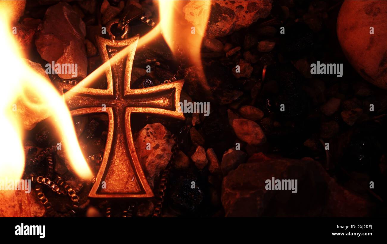 Fire of the holy spirit christian logo hi-res stock photography and ...