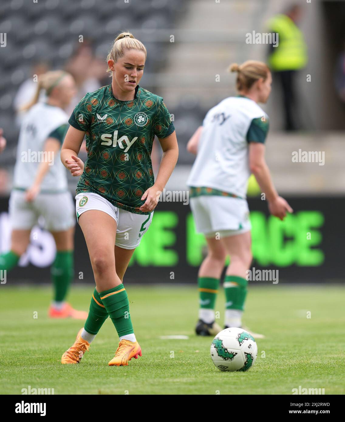 Republic of Ireland's Jessie Stapleton warming up ahead of the UEFA ...