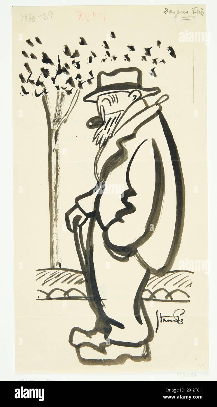 Robert Storm Petersen’s drawing depicts a leaf illustration created for ...