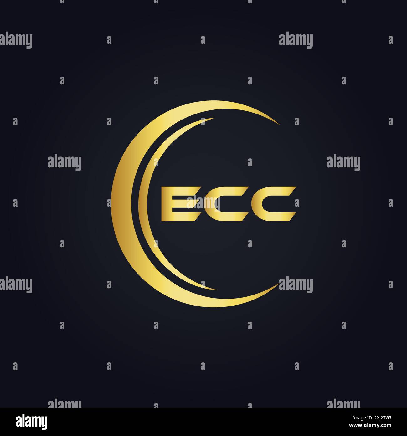 ECC logo. E C C design. White ECC letter. ECC, E C C letter logo design ...