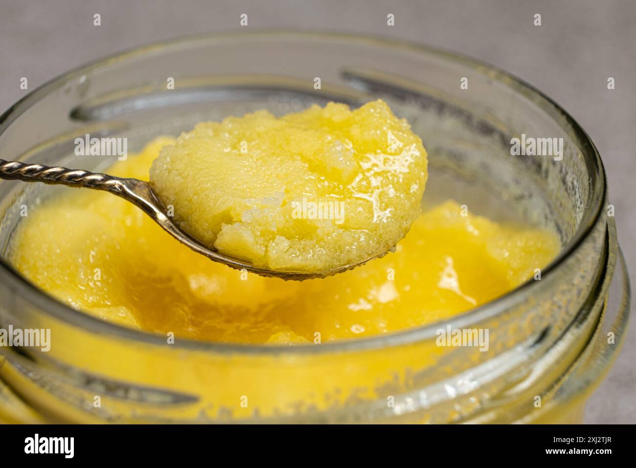 Ghee Butter. Healthy Clarified Butter, Close-Up Stock Photo - Alamy