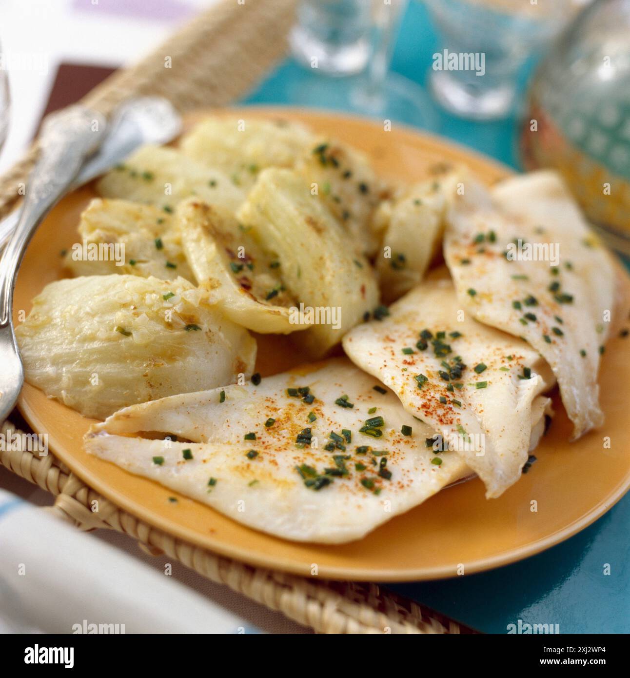 Fish fillets with fennel Stock Photo - Alamy