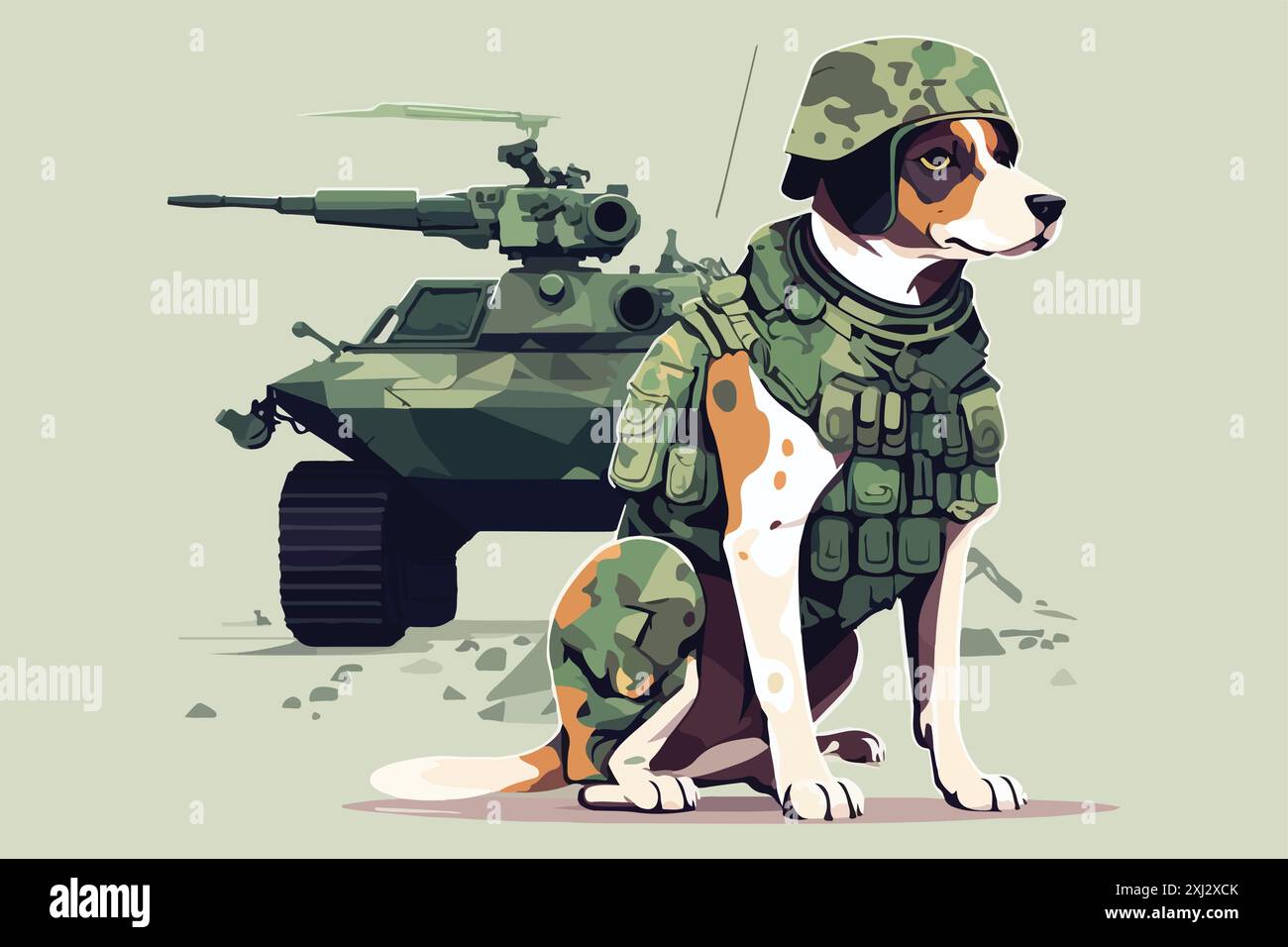 Dog Soldier vector illustration Stock Vector Image & Art - Alamy