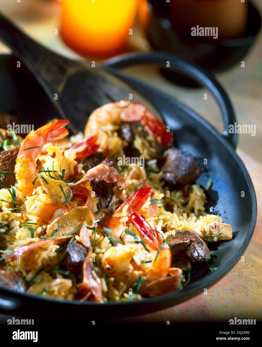 Chicken liver and shrimp Colombo Stock Photo - Alamy