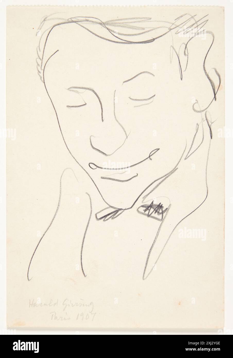 Harald Giersing’s drawing portrays painter Sigurd Swane, emphasizing ...