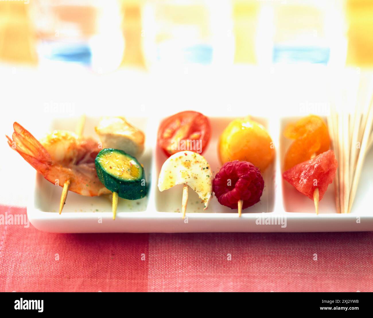 Mini appetizer kebabs Stock Photo - Alamy