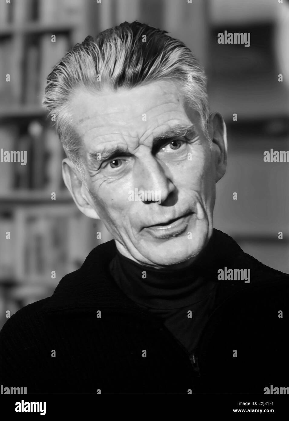 Samuel Beckett. Portrait of the Irish novelist and playwright, Samuel ...