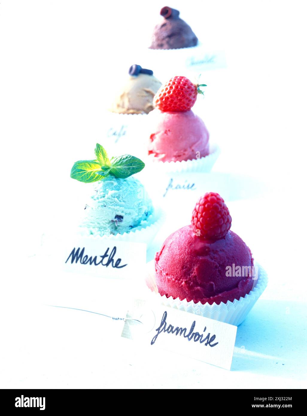 Ice cream label Cut Out Stock Images & Pictures - Alamy