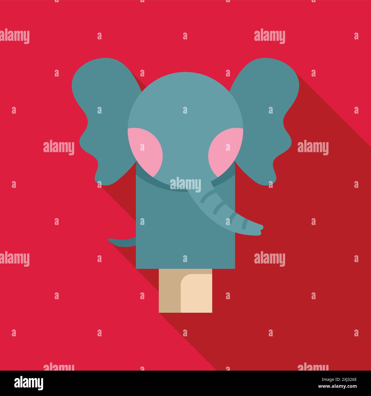 Playful blue elephant hand puppet, ready to entertain and spark ...