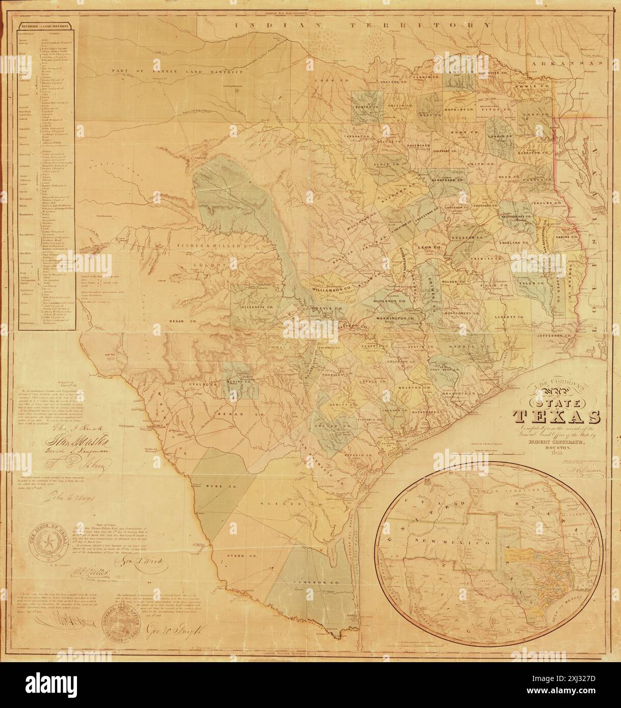 Texas map 1800s hi-res stock photography and images - Alamy