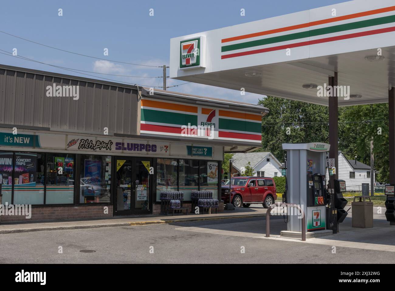 Windsor, ONT - July, 12 2024: 7-Eleven convenience store and gas ...