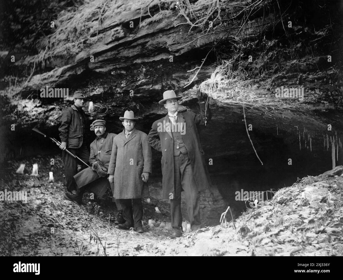 Emmett Dalton at Jesse James' Hideout with three other unknown men ...