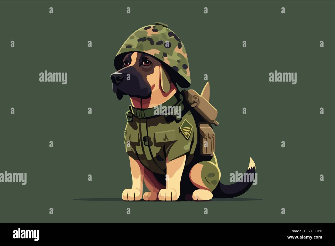 Dog Soldier vector illustration Stock Vector Image & Art - Alamy