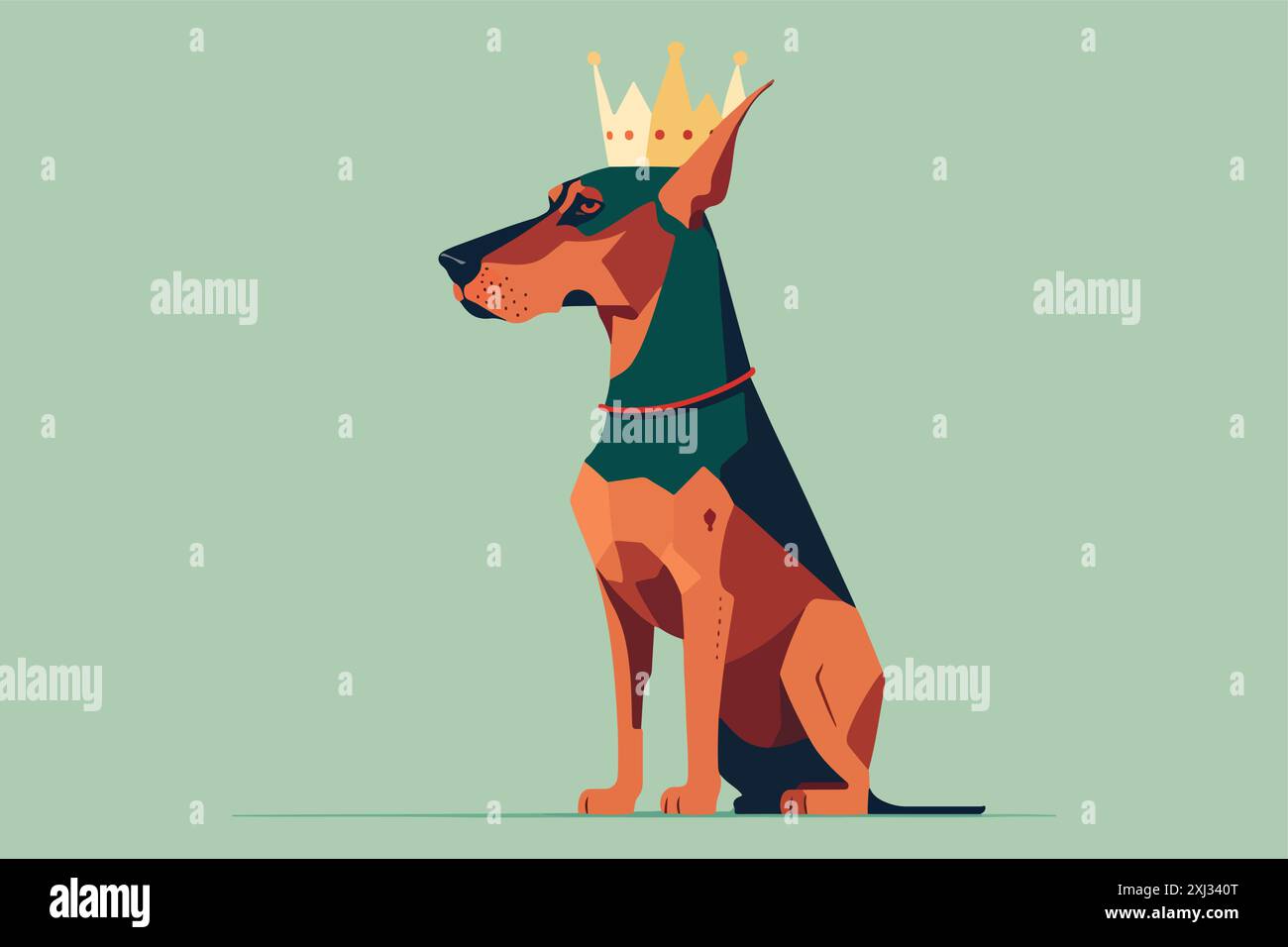 king Dog vector illustration Stock Vector Image & Art - Alamy