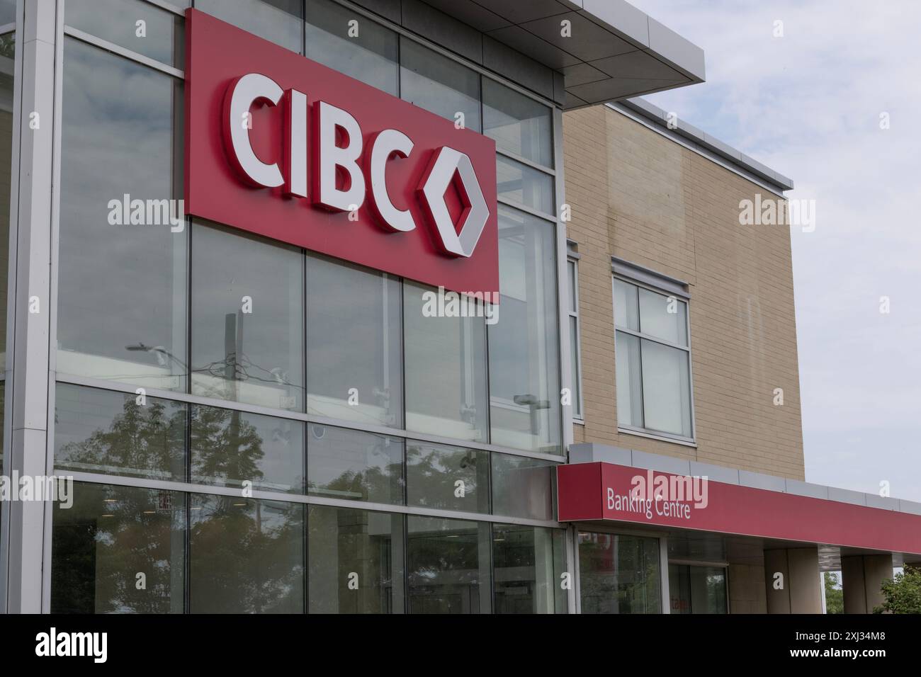Windsor, ONT - July, 12 2024: CIBC retail bank branch. Canadian ...