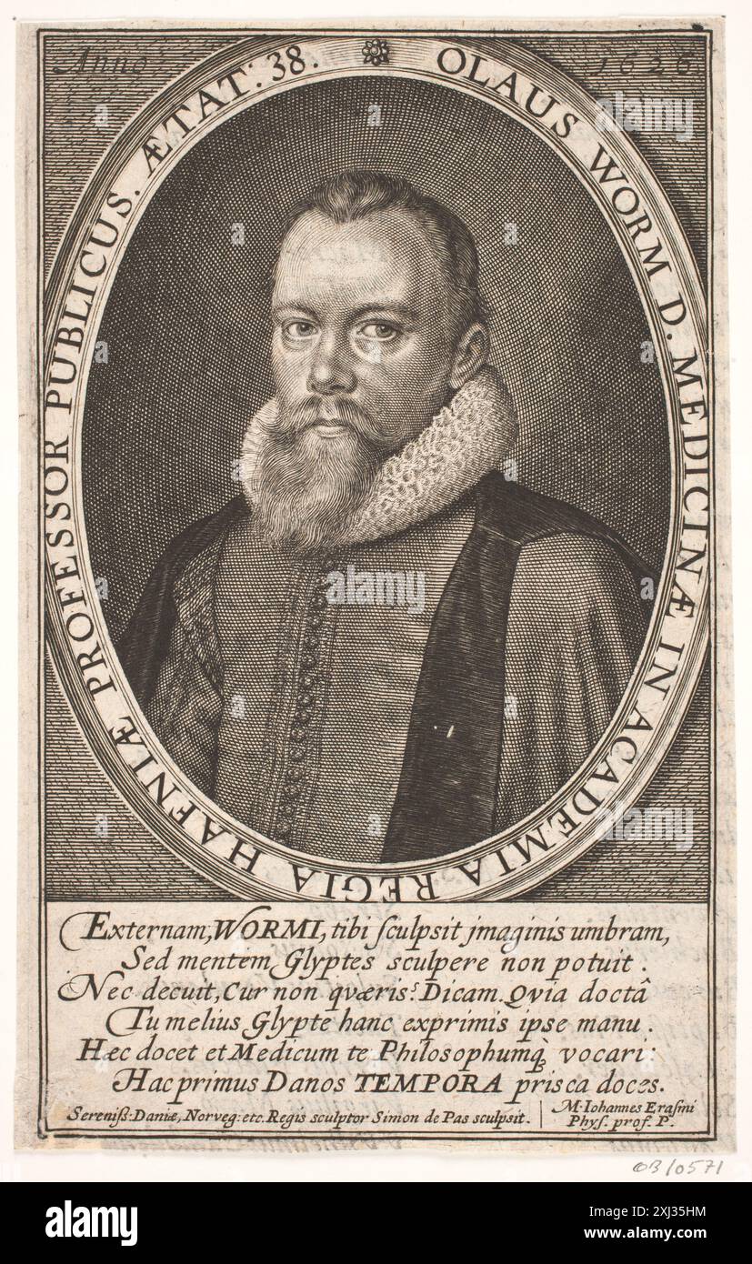 Ole Worm Pas, Simon de 1595 - 1647 Copper engraving, Print Hollstein's ...