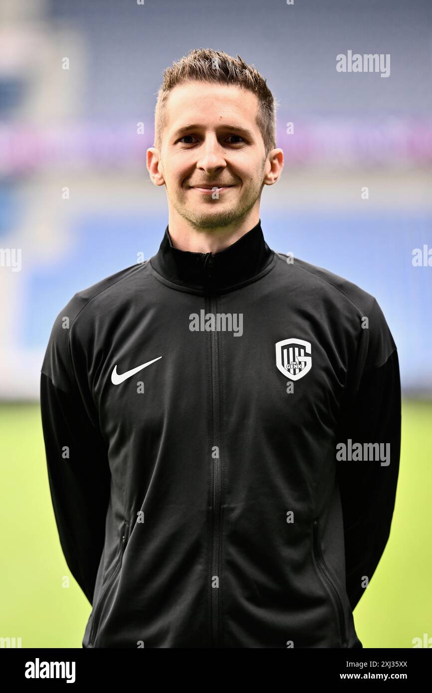 Genk, Belgium. 16th July, 2024. Jong Genk's Stef Bomans poses for a ...