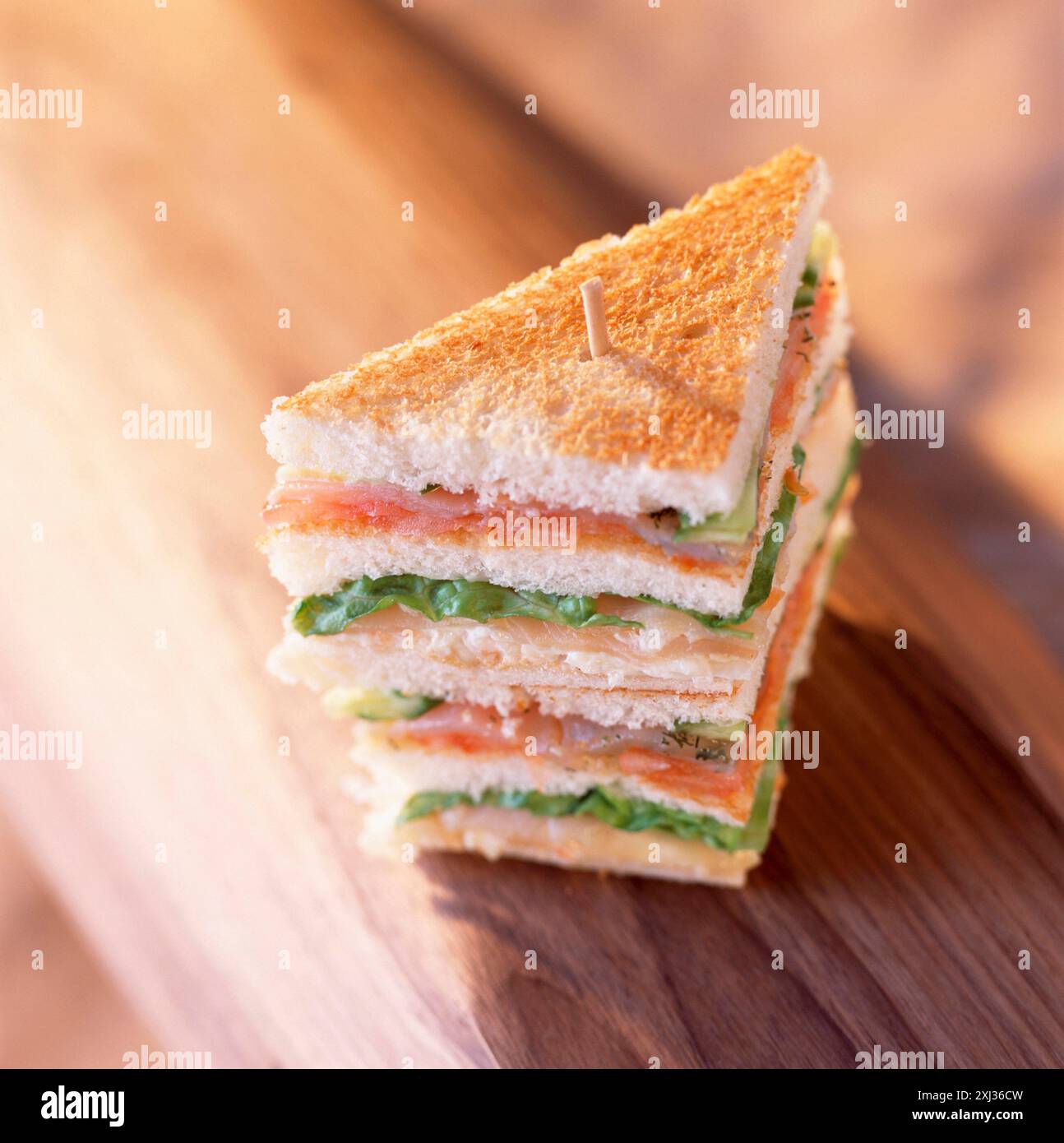 smoked salmon club sandwich Stock Photo - Alamy