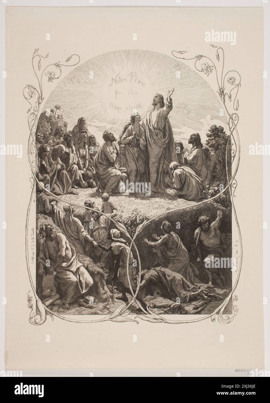 A print by Lorenz Frølich (1820-1908) illustrating 'Dominical Oraison ...