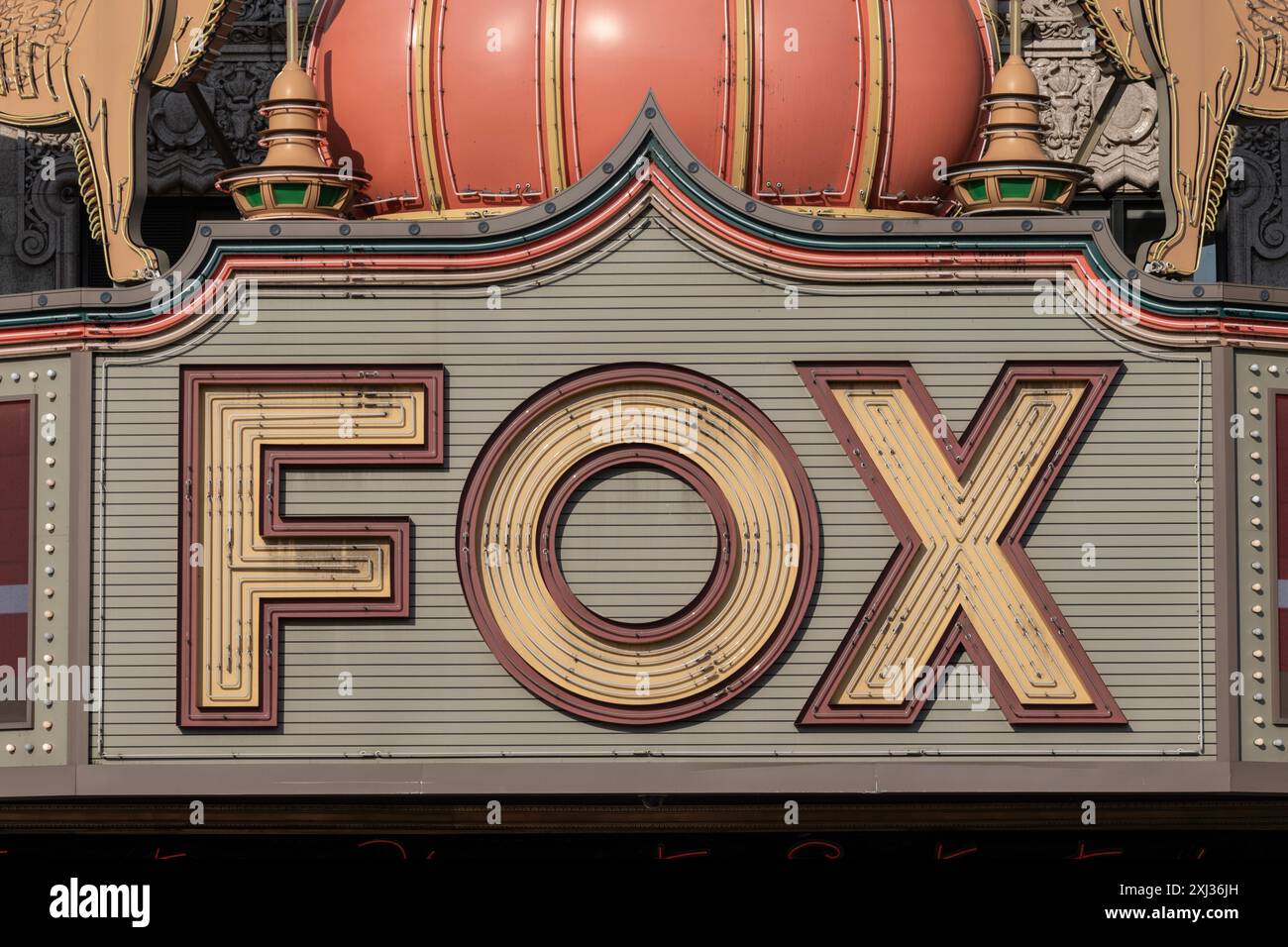 Detroit - July, 13 2024: Fox Theatre in downtown Detroit. The Fox ...