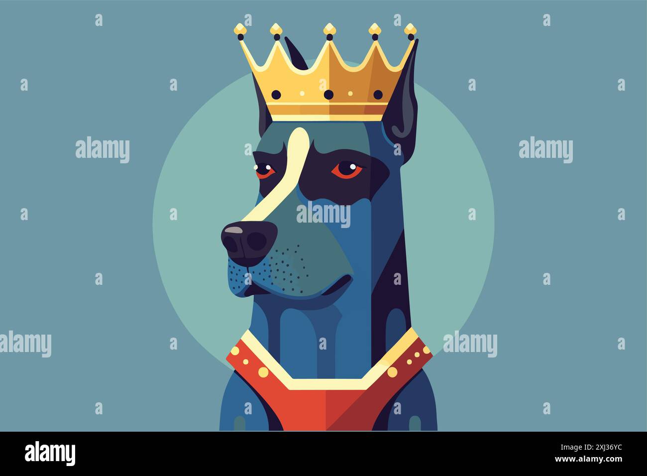 king Dog vector illustration Stock Vector Image & Art - Alamy