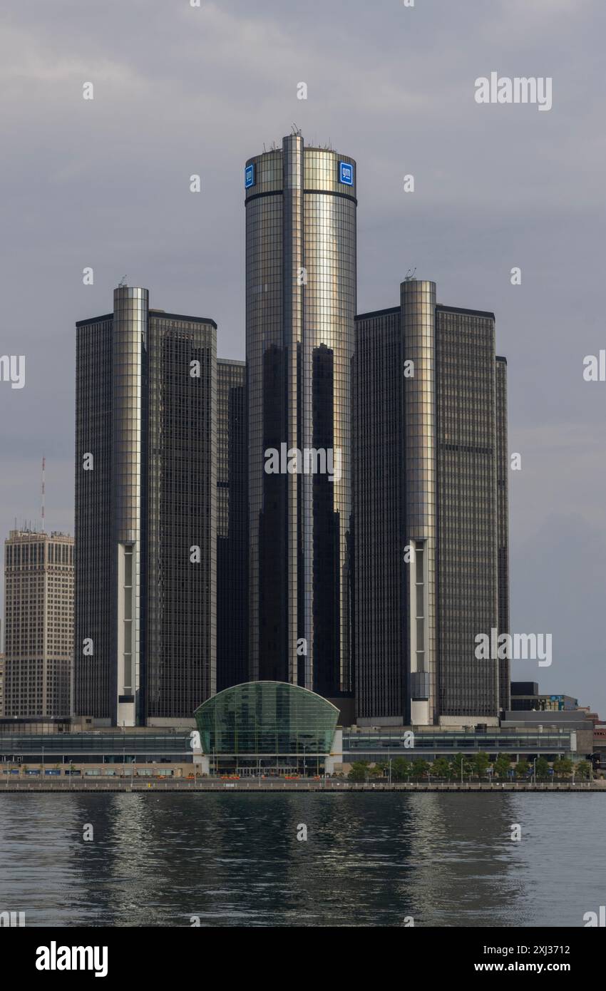 Detroit - July, 13 2024: General Motors headquarters at the Renaissance ...