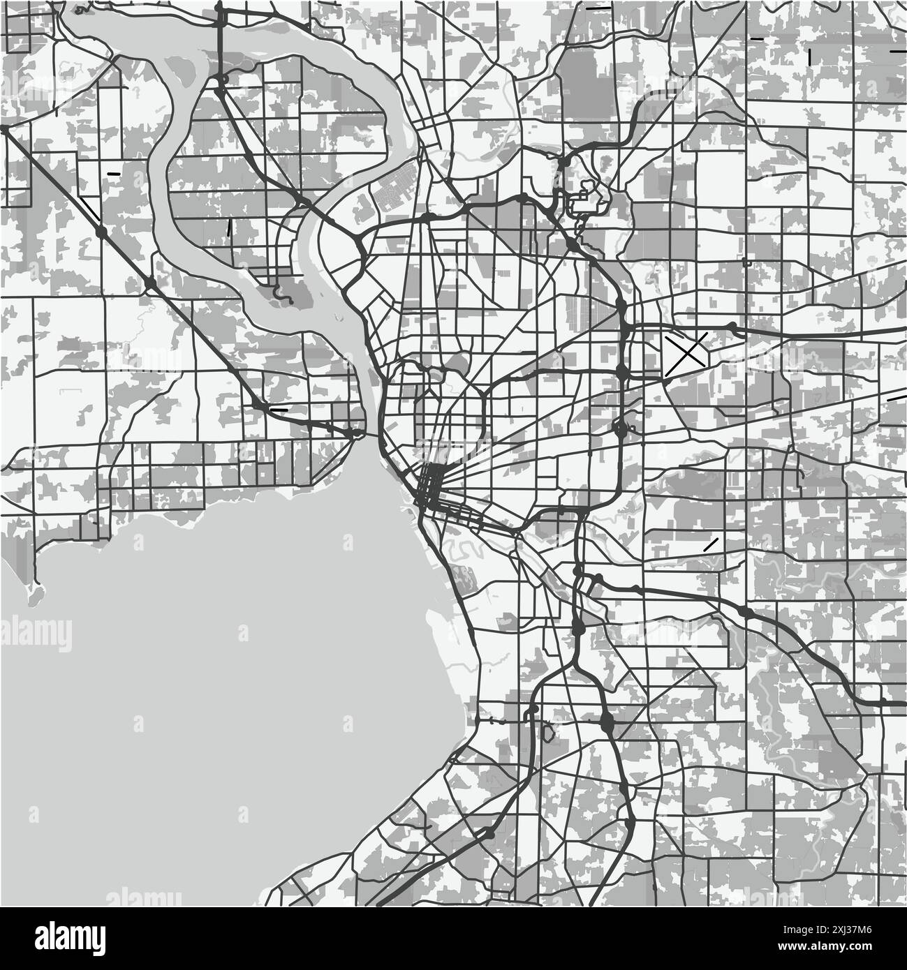 Map of buffalo Black and White Stock Photos & Images - Alamy