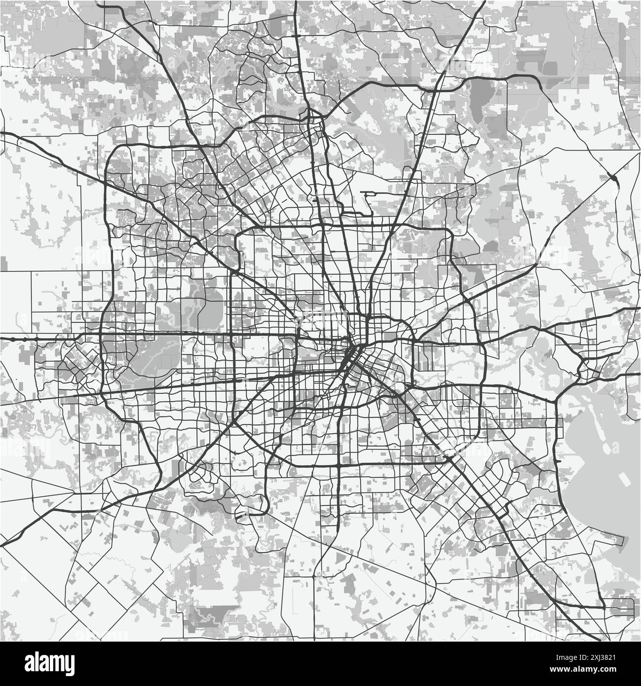 Houston Area Road Map HOUSTON Map Street Map TEXAS City Map Drawing