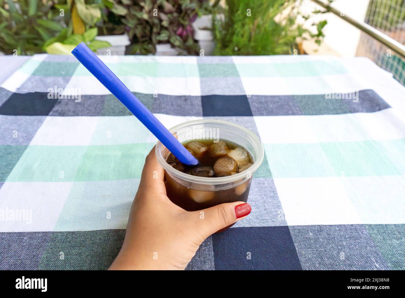 Cold Americano Coffee in a Takeaway Cup for Mockup use. Cold Coffee ...