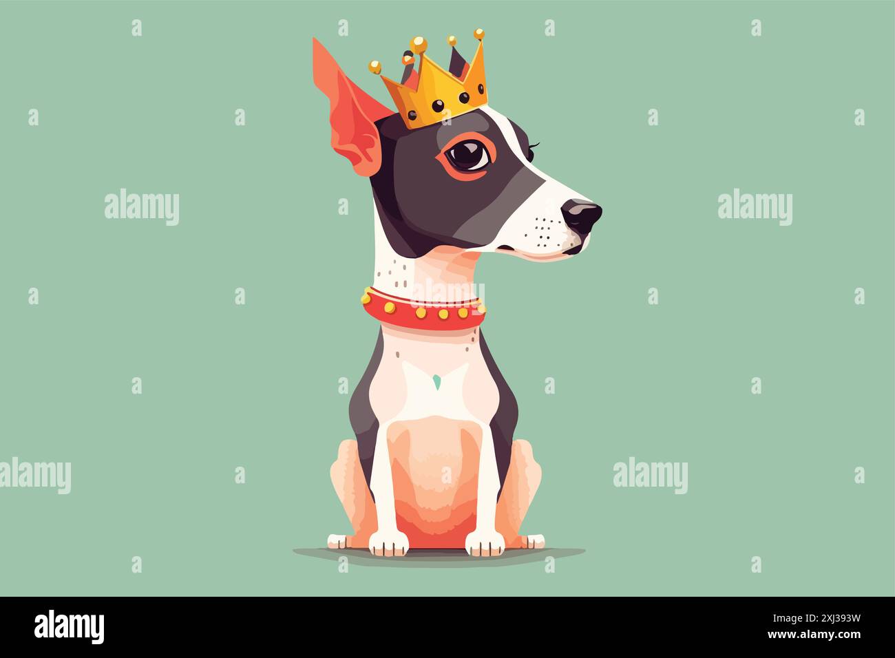 king Dog vector illustration Stock Vector Image & Art - Alamy