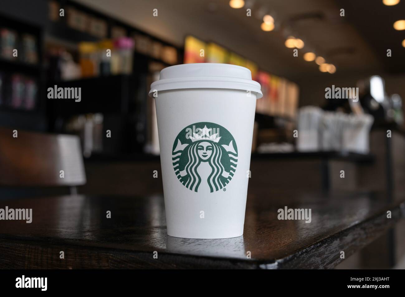 Windsor, ONT - July, 12 2024: Starbucks coffeehouse chain. Starbucks ...