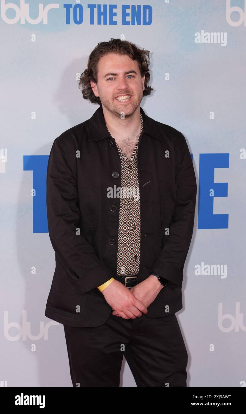 Josh Connolly arrives for the London premiere of Blur: To The End at ...