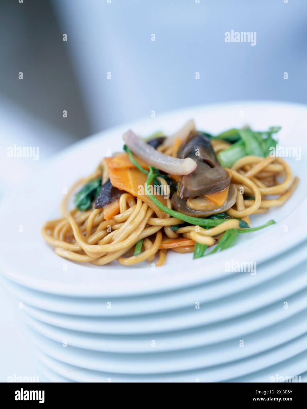 Plate of noodles Stock Photo - Alamy
