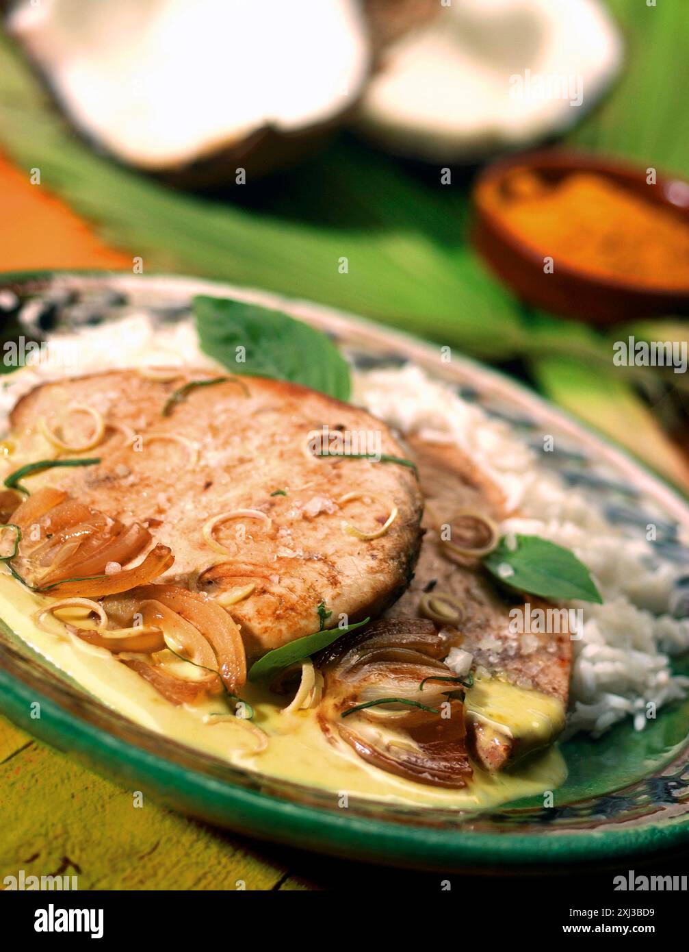 Swordfish with coconut milk Stock Photo - Alamy