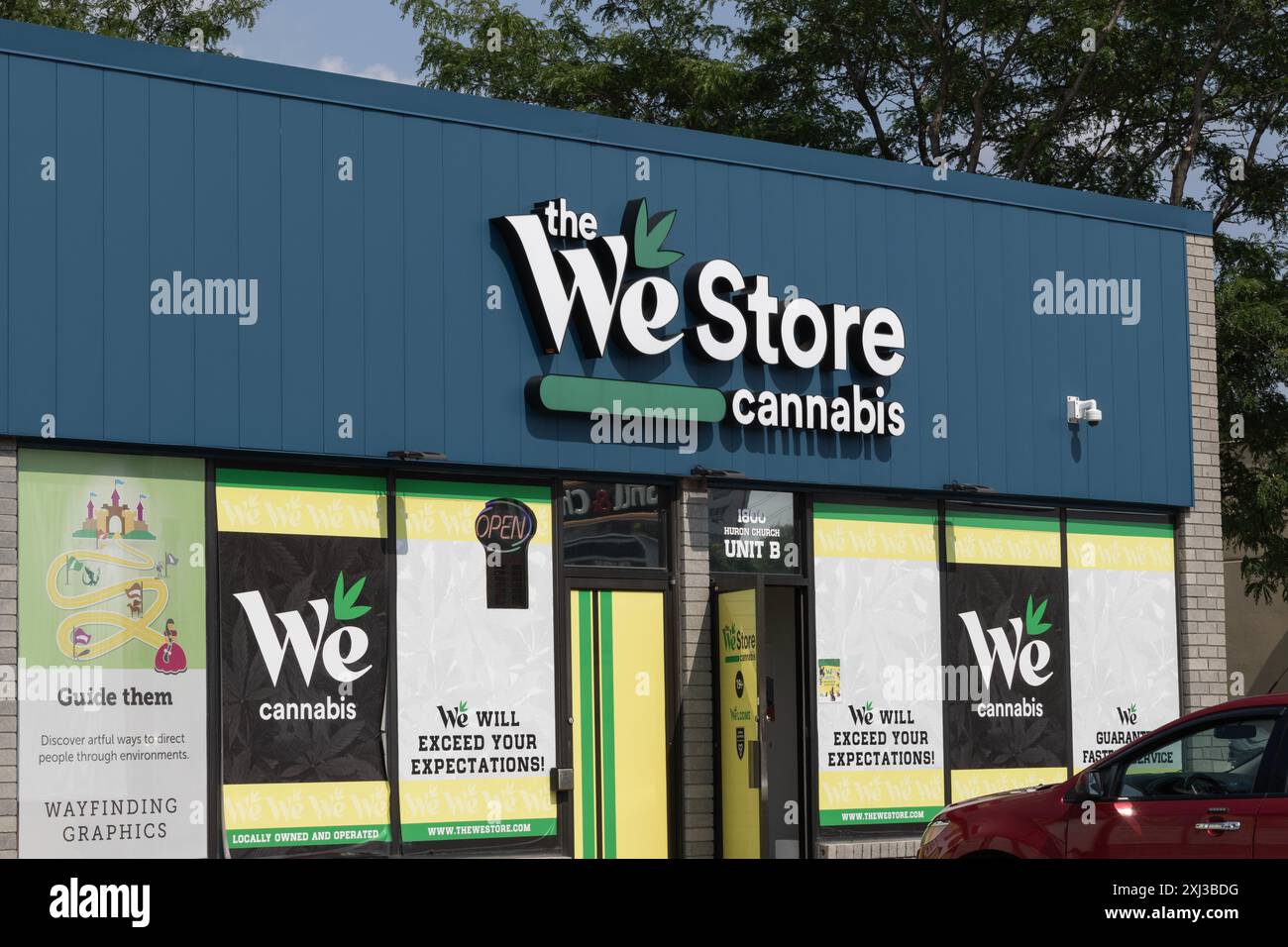 Windsor, ONT - July, 12 2024: The We Store Cannabis Dispensary. The We ...